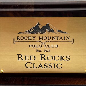 Walnut Trophy Base - Engraved Trophy Base With Gold Brass Plates ...