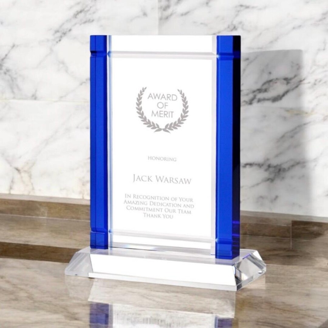 Art Deco Crystal Award - Personalized Corporate Crystal Award - Deco ...