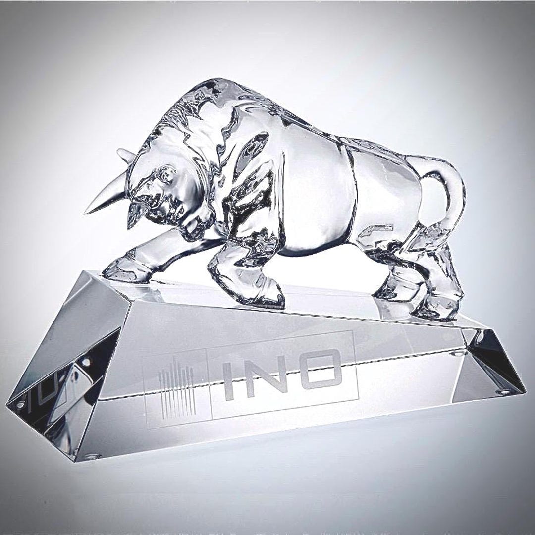 Wall Street Bull - Optic Crystal Award - Personalized Corporate Crystal ...