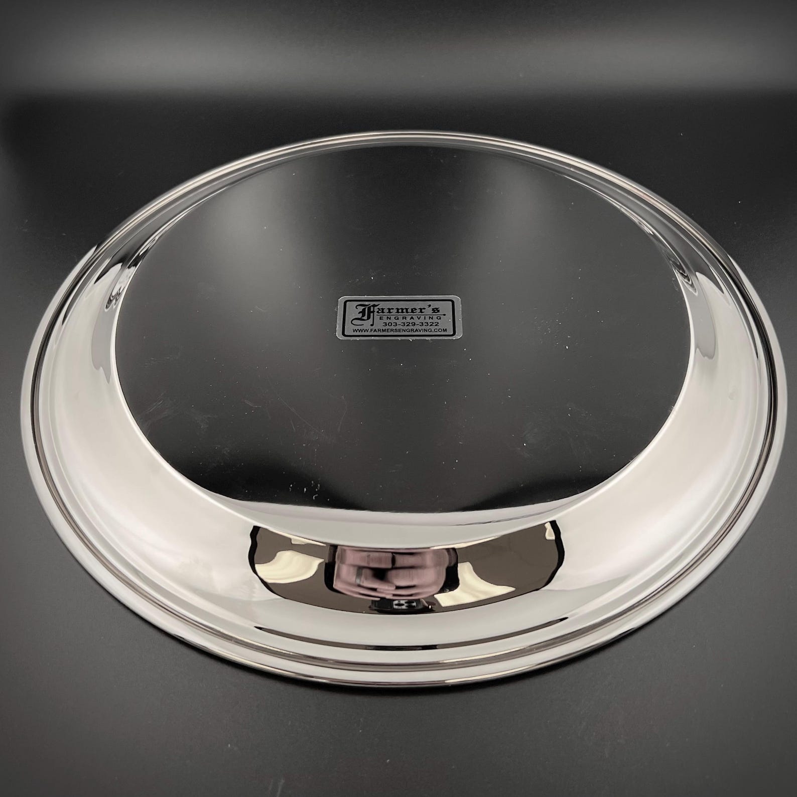 Engraved Silver Tray, 25th Anniversary Gift, Shiny Silver Plated Tray ...