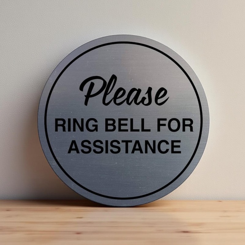 Please Ring Bell for Assistance Sign - Etsy