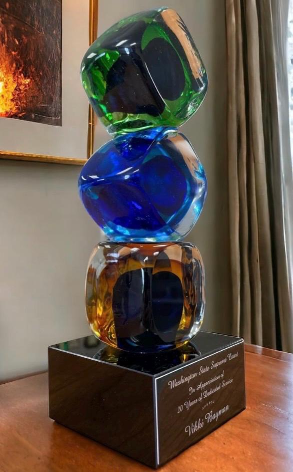 Building Blocks Art Glass Award - Personalized Hand Blown Glass Team ...