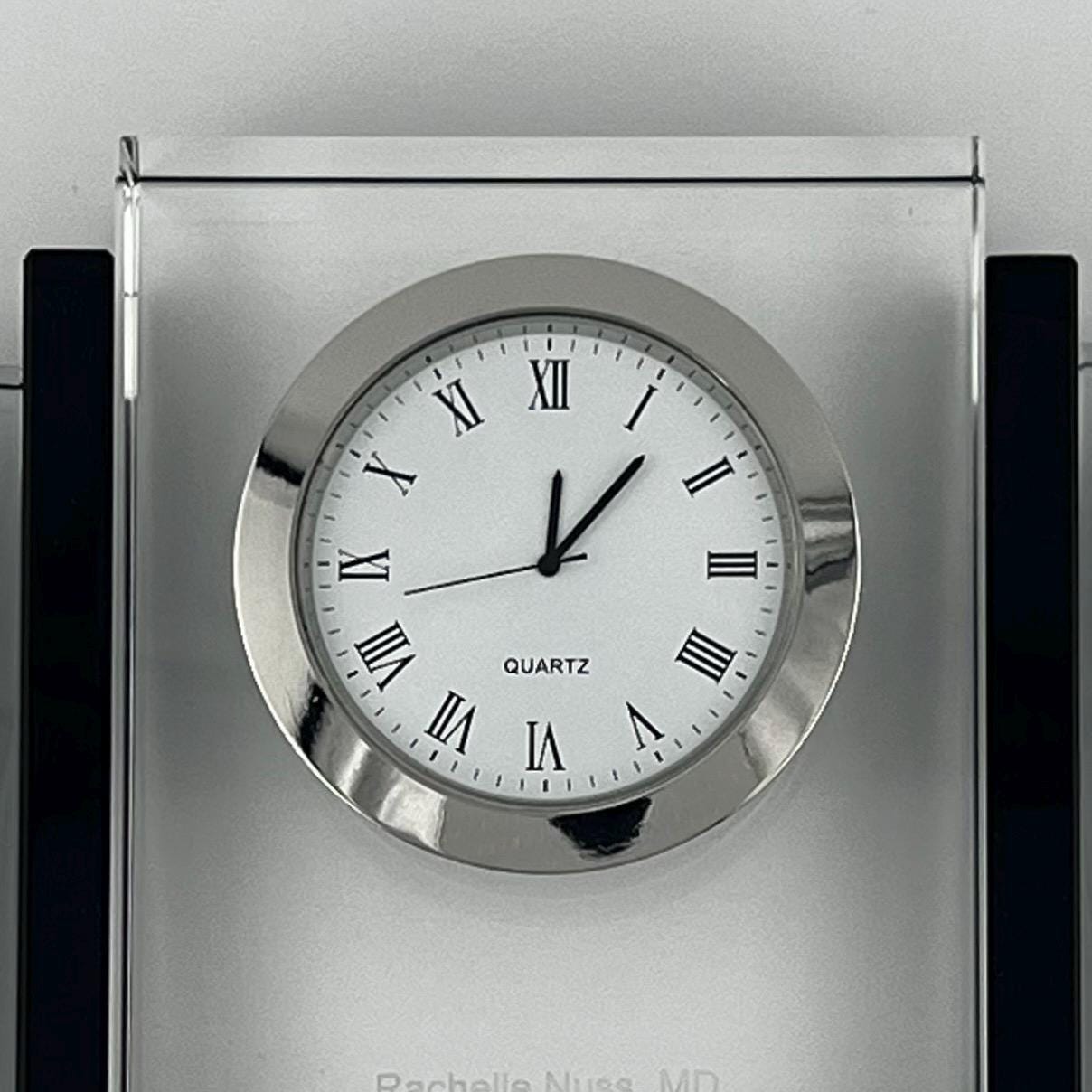 Black Crystal Clock Award - Personalized Corporate Crystal Clock Award ...