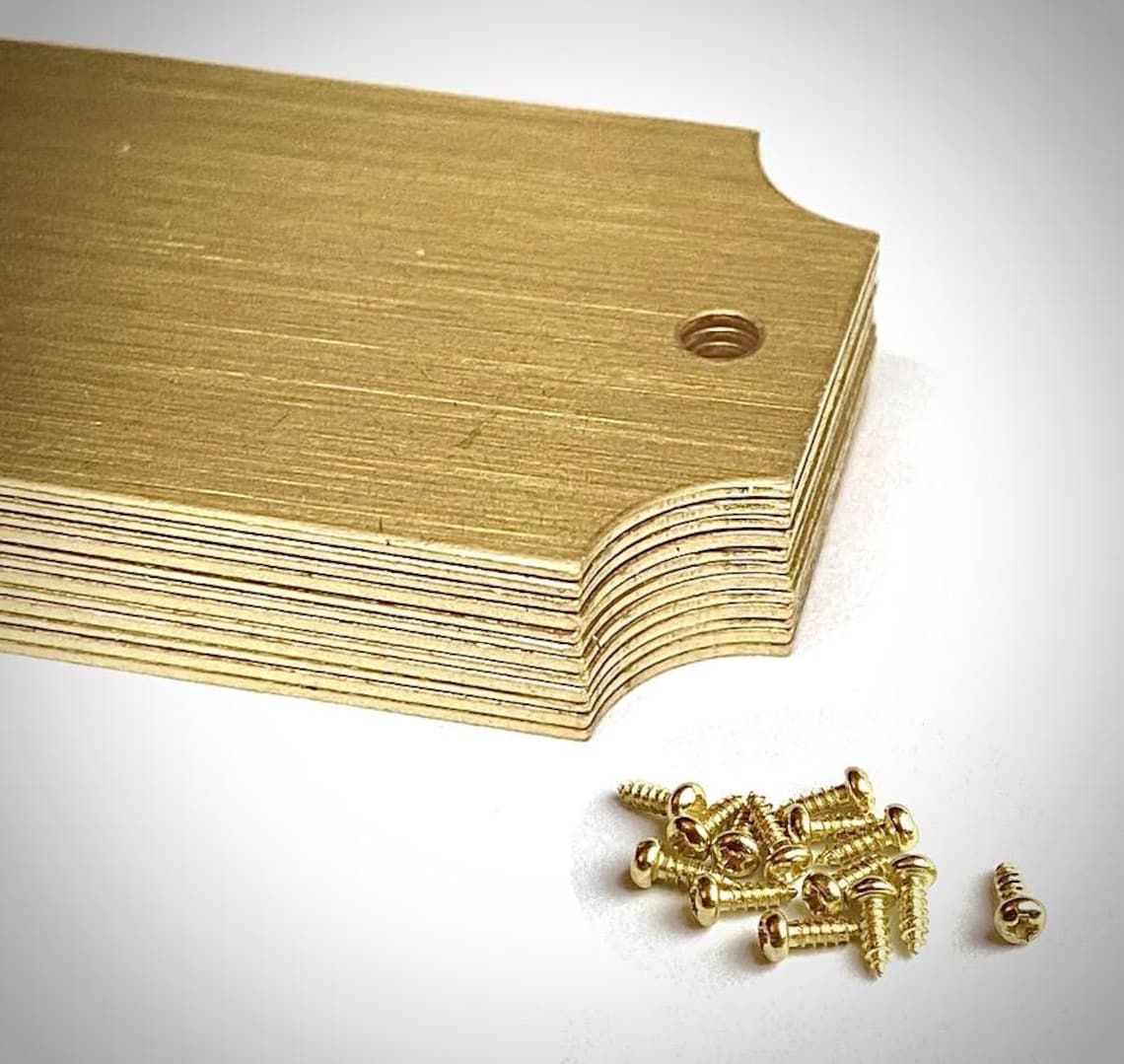 Create Your Own Brass Plaque - Engraved Brass Plate Black Text Custom ...