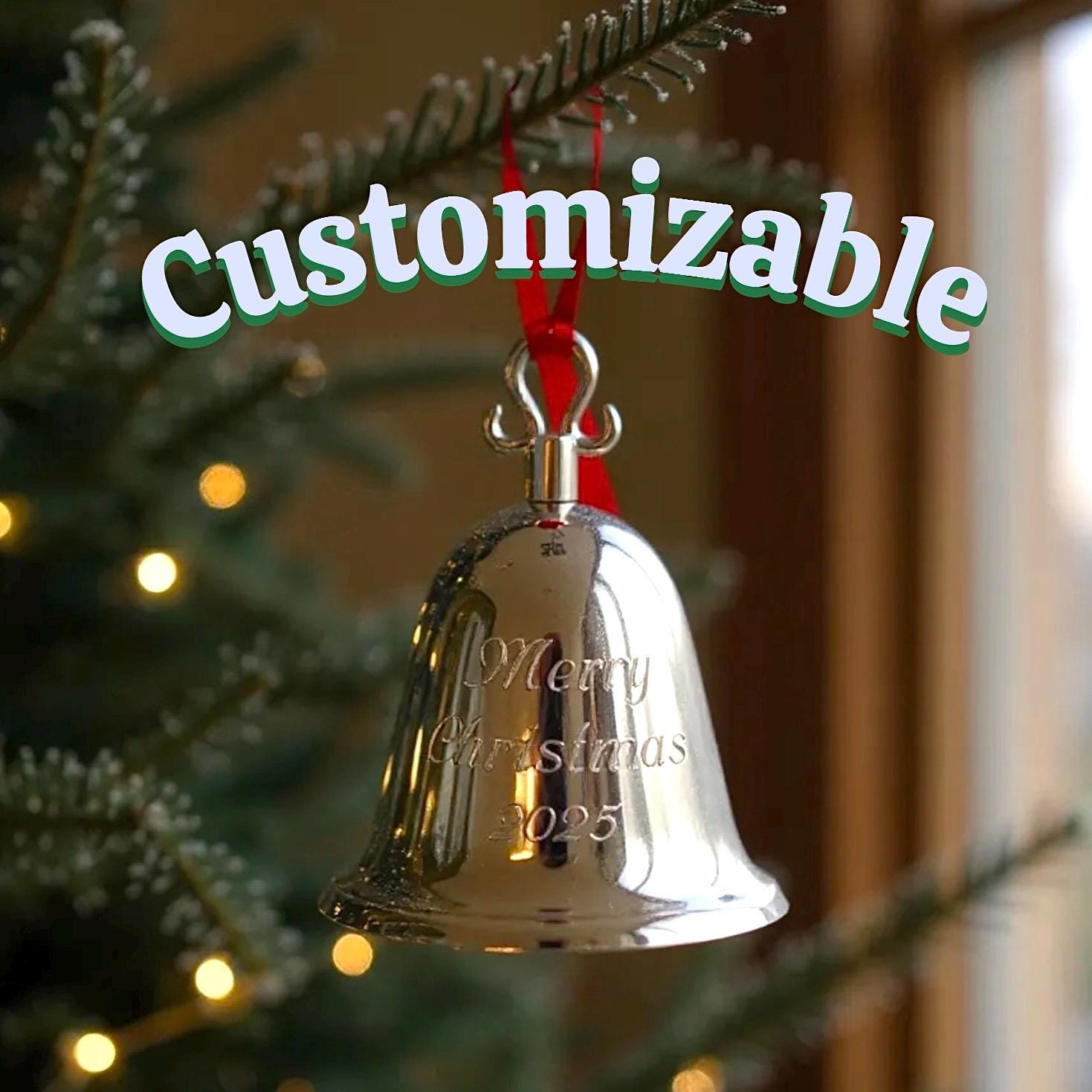 Sterling Silver Jingle Bell Ornament Silver Bell Ornament Etsy UK