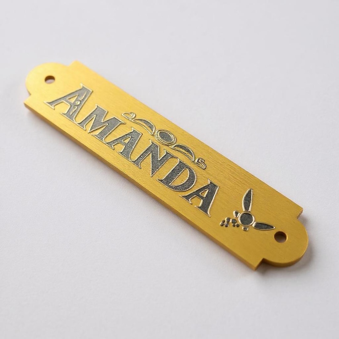 Engraved Brass Nameplate Locker Plate Memorial Plate Frame Plate ...