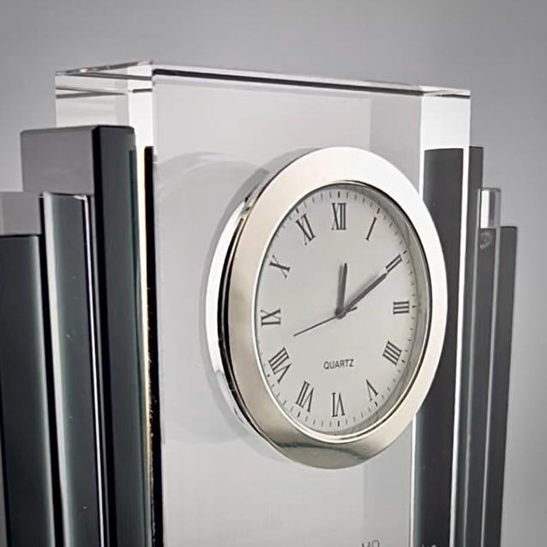 Black Crystal Clock Award - Personalized Corporate Crystal Clock Award ...