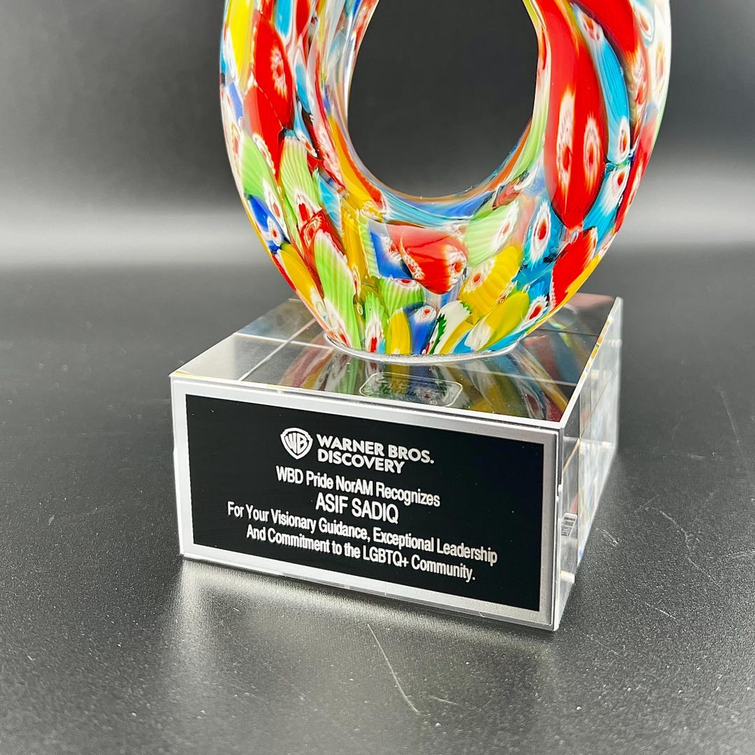 Helix Infinity Multi Colored Art Award - Artistic Glass Award With ...