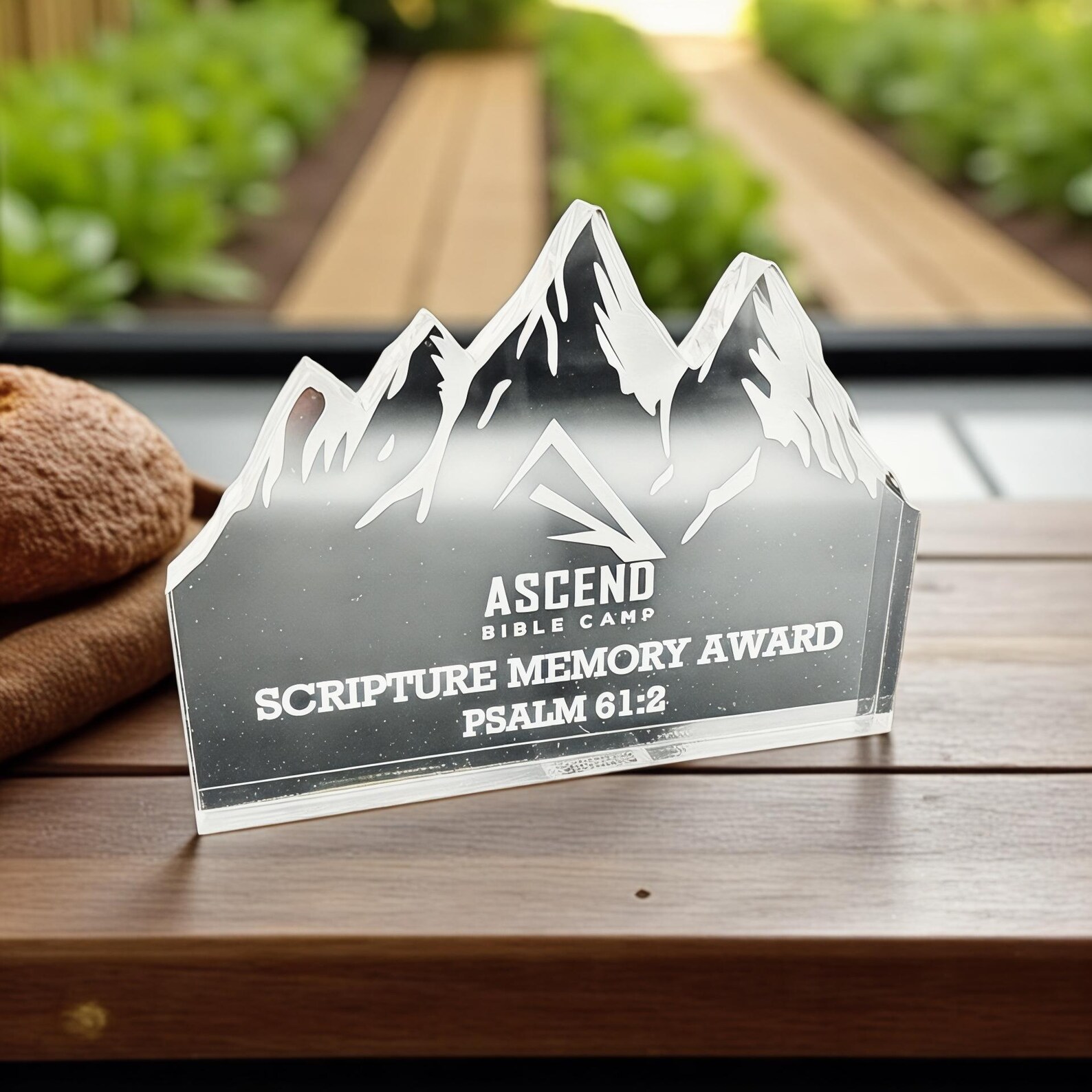 Custom Clear Acrylic Mountain Desktop Award, Inexpensive Award Option ...