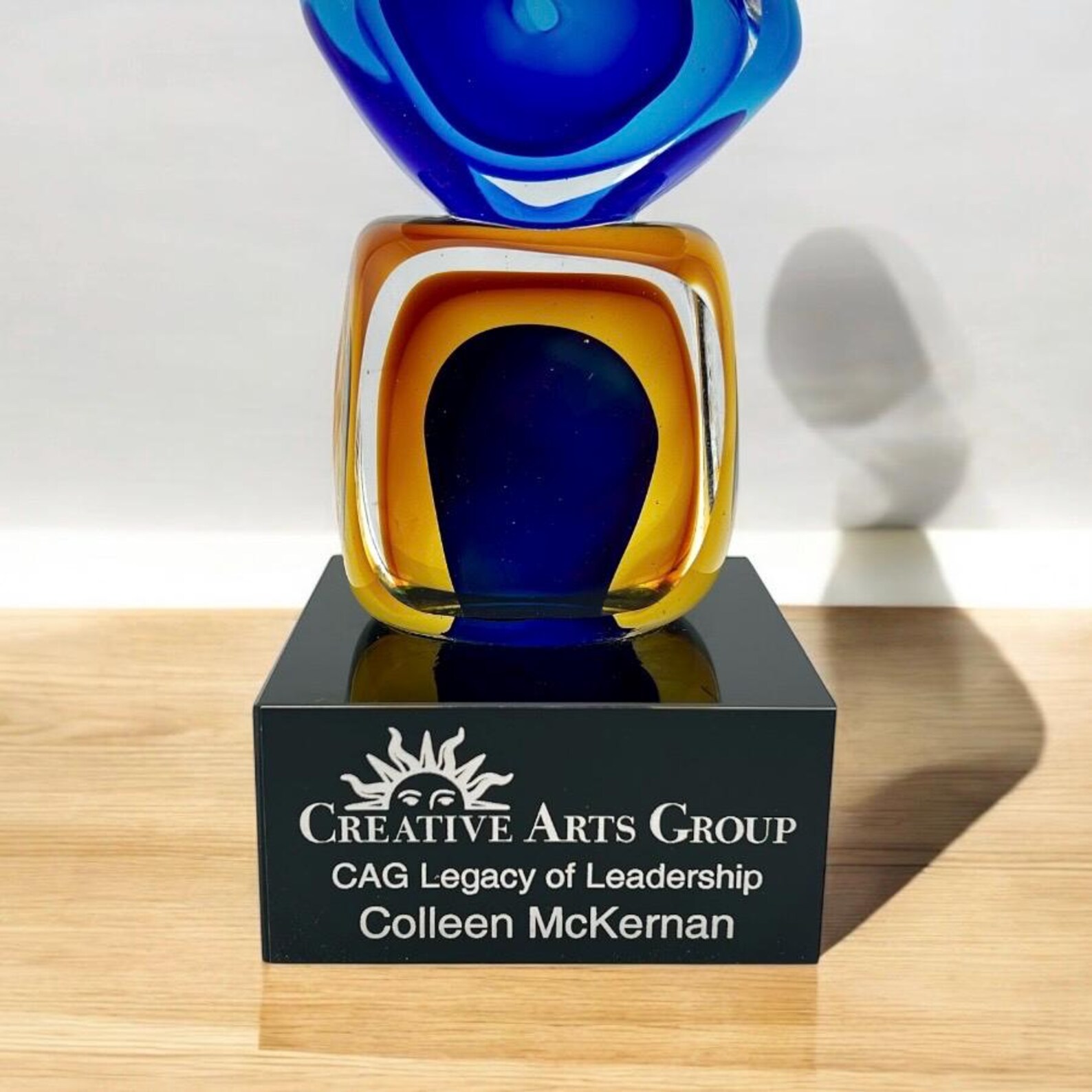 Building Blocks Art Glass Award - Personalized Hand Blown Glass Team ...