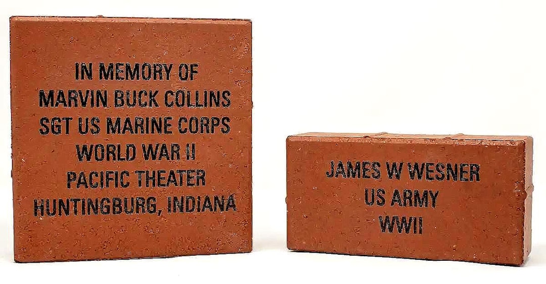 Custom Engraved Red Brick Memorial Paver - Various Sizes - Engraved ...