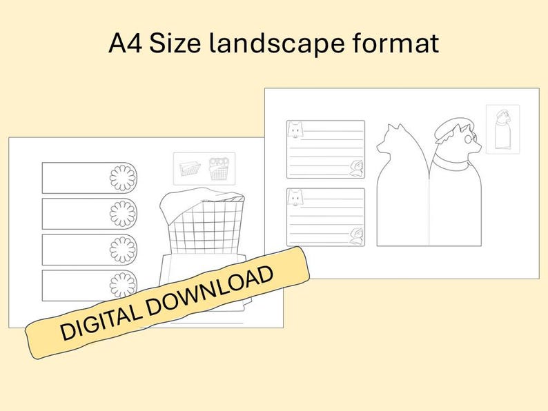 Fairy Tale Lapbook PDF Template (peter and the Wolf, Cinderella, Hansel ...