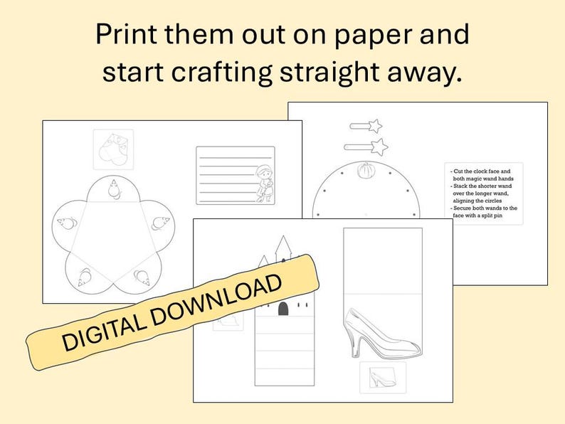 Fairy Tale Lapbook PDF Template (peter and the Wolf, Cinderella, Hansel ...