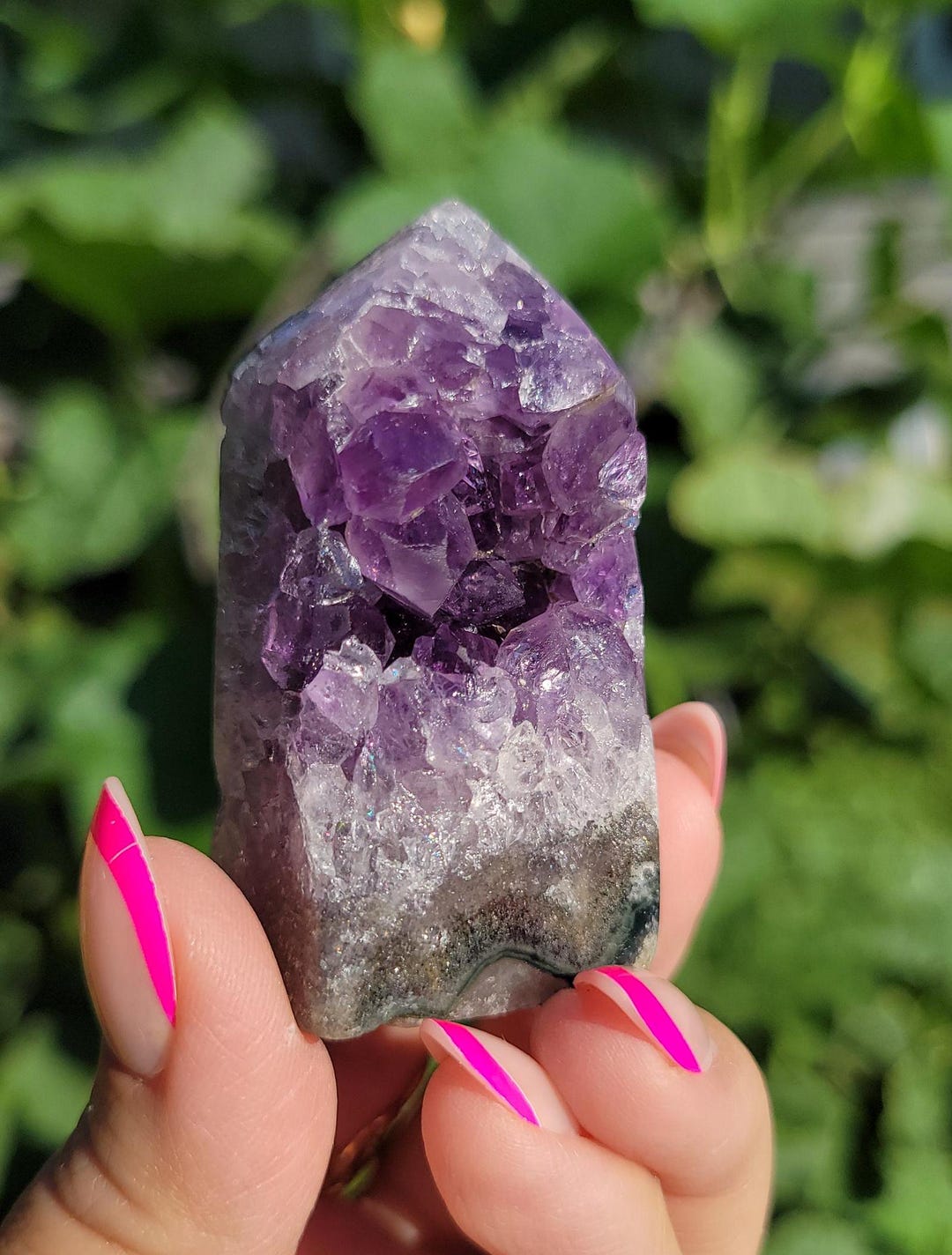 Adorable Purple Amethyst Cluster Tower With Quartz, Natural, From ...