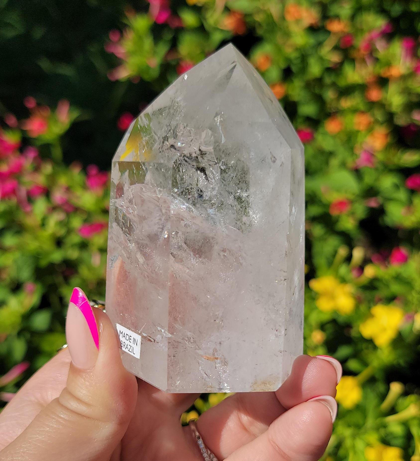 Beautiful Clear Quartz Tower With Lots of Rainbows and Inclusions From ...