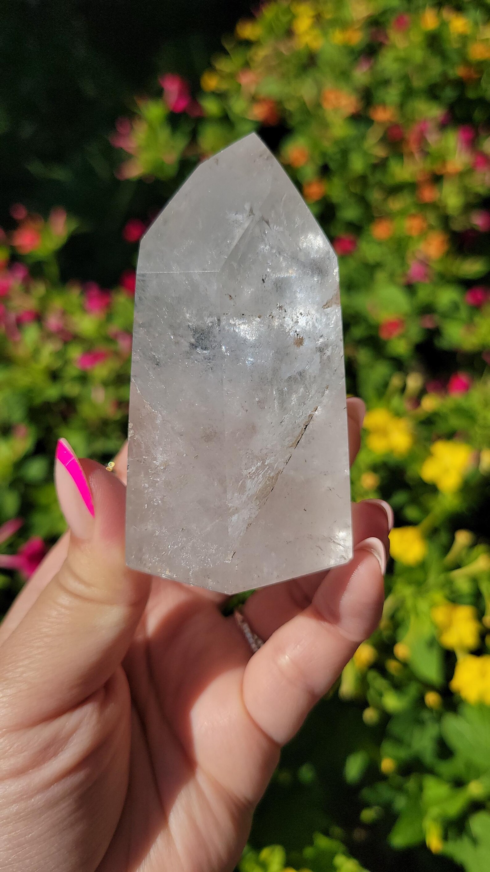 Beautiful Clear Quartz Tower With Lots of Rainbows and Inclusions From ...