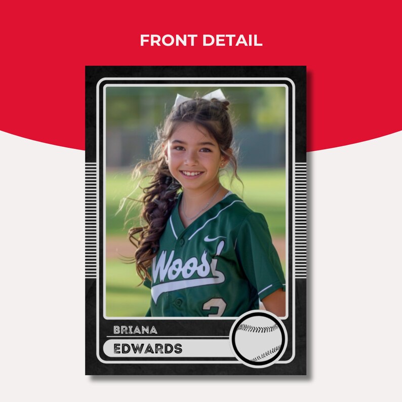 Custom Baseball Softball Card, Canva Template, Trading Sport Card ...