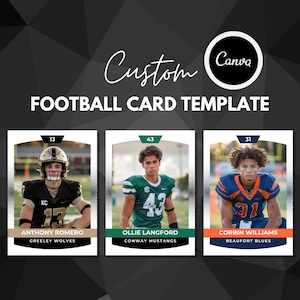 Football Stat Card Template - Etsy
