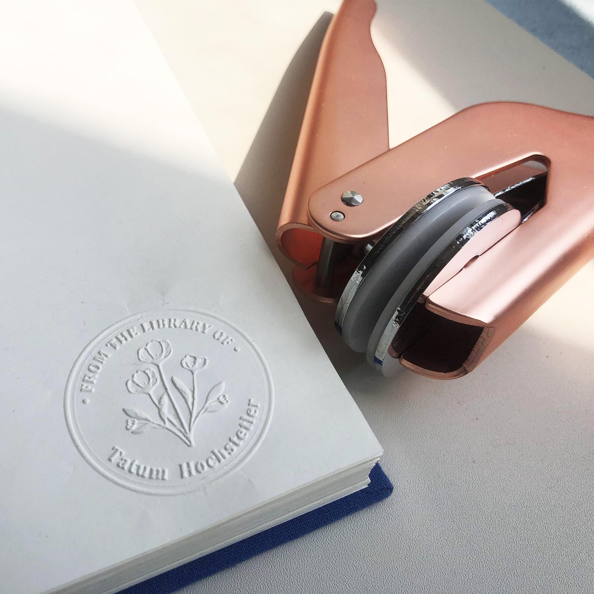 Personalized Book Embosser: Custom Library Stamp, Book Lover Gift - Etsy