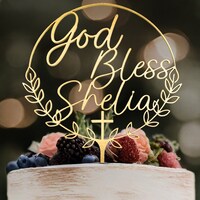 Baptism Decoration God Bless Vinyl Decal Custom Name Date First ...