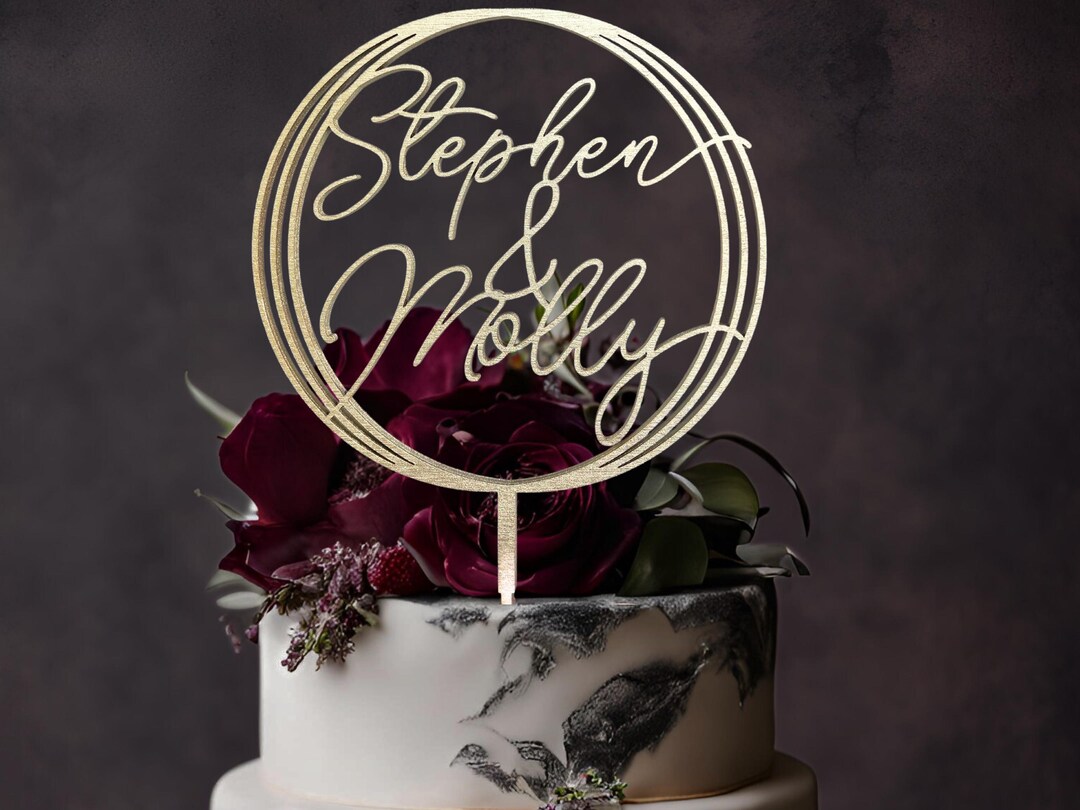 Personalized Name Wedding Cake Topper Custom Cake Toppers for Wedding ...