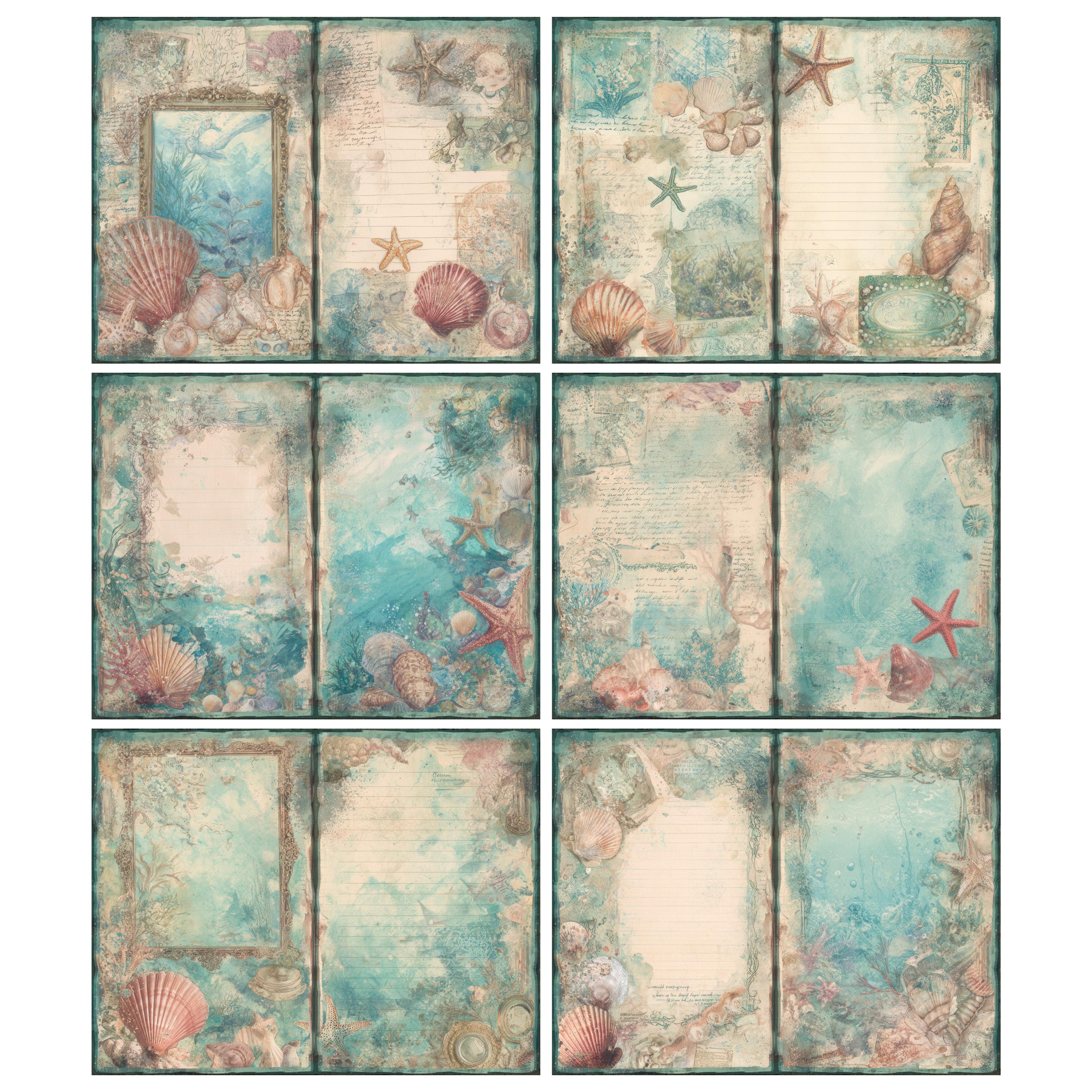 Underwater Junk Journal Pages, Vintage Ocean Printable Paper, Mermaid ...