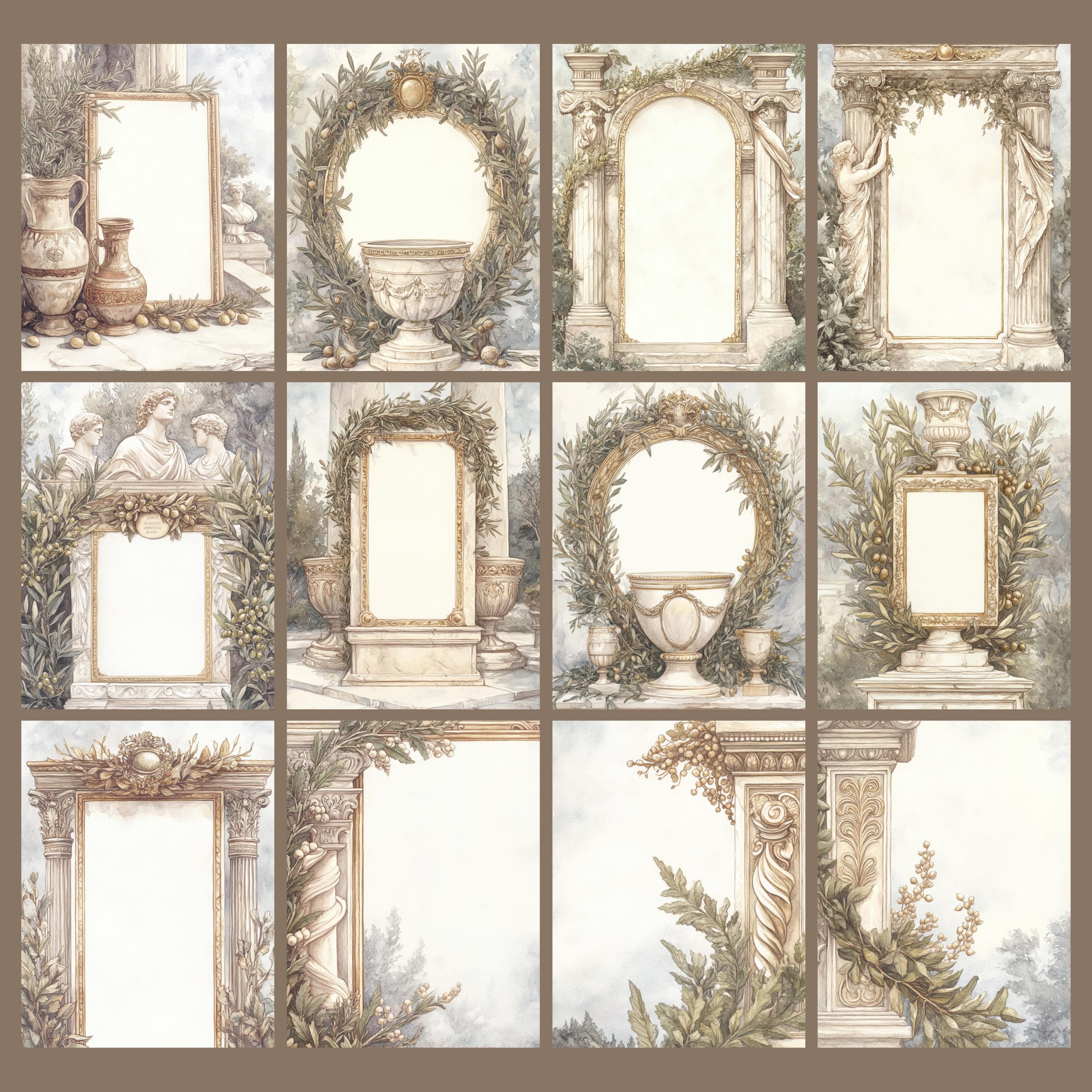 Ancient Rome Junk Journal Paper, Digital Scrapbooking Background ...