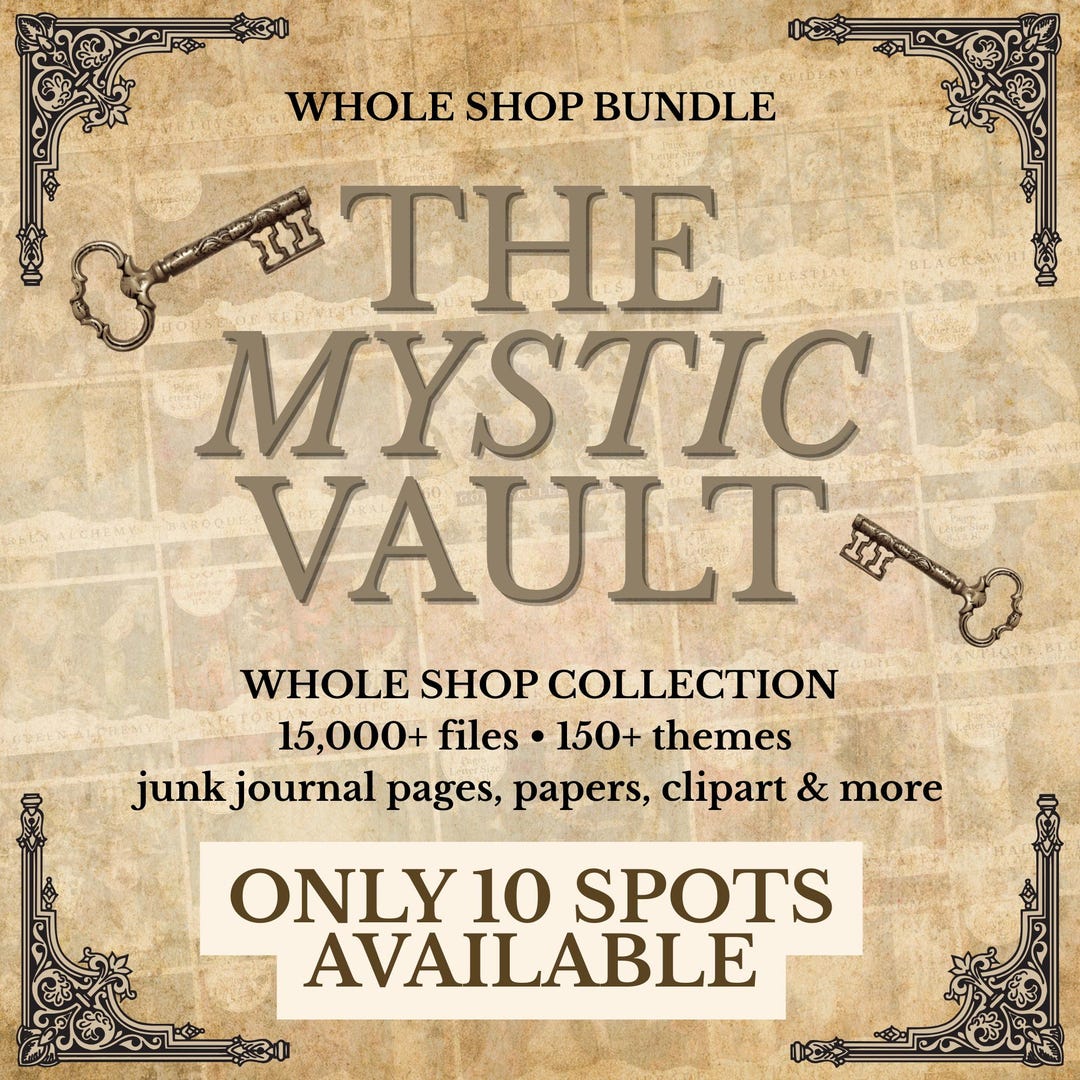 Whole Shop Bundle Junk Journal Clipart Printable, Commercial Use ...