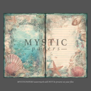 Underwater Junk Journal Pages, Vintage Ocean Printable Paper, Mermaid ...