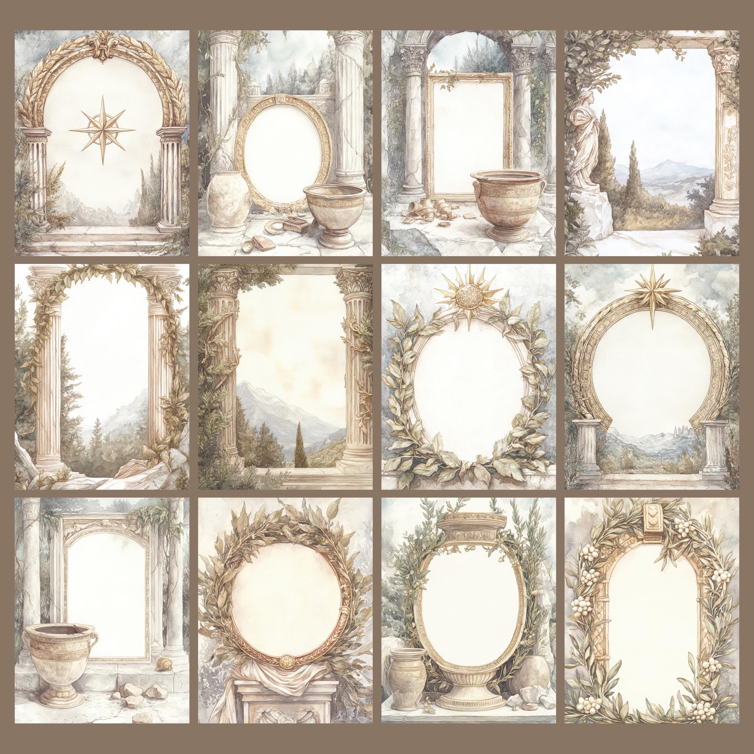 Ancient Rome Junk Journal Paper, Digital Scrapbooking Background ...