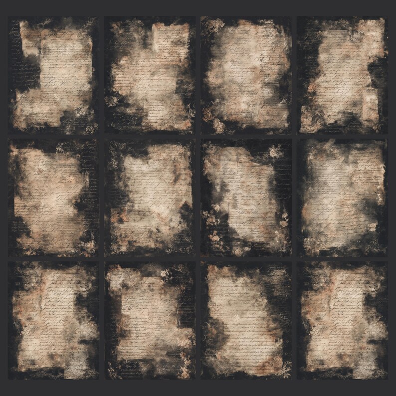 Dark Academia Journal Pages, Haunted Background Printables, Gothic Junk ...