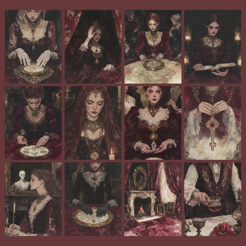 Victorian Seance Printable Junk Journal Images, Fortune Teller Esoteric ...