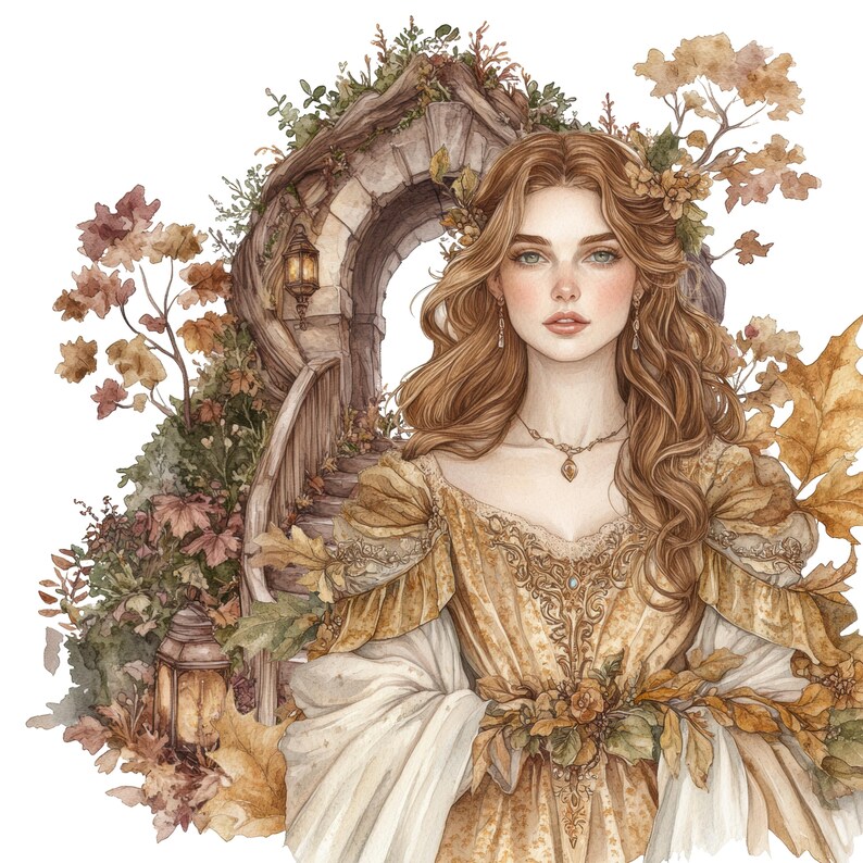 Autumn Fairy Clipart Bundle, Magical Junkjournal Clipart Fall Fairy PNG ...