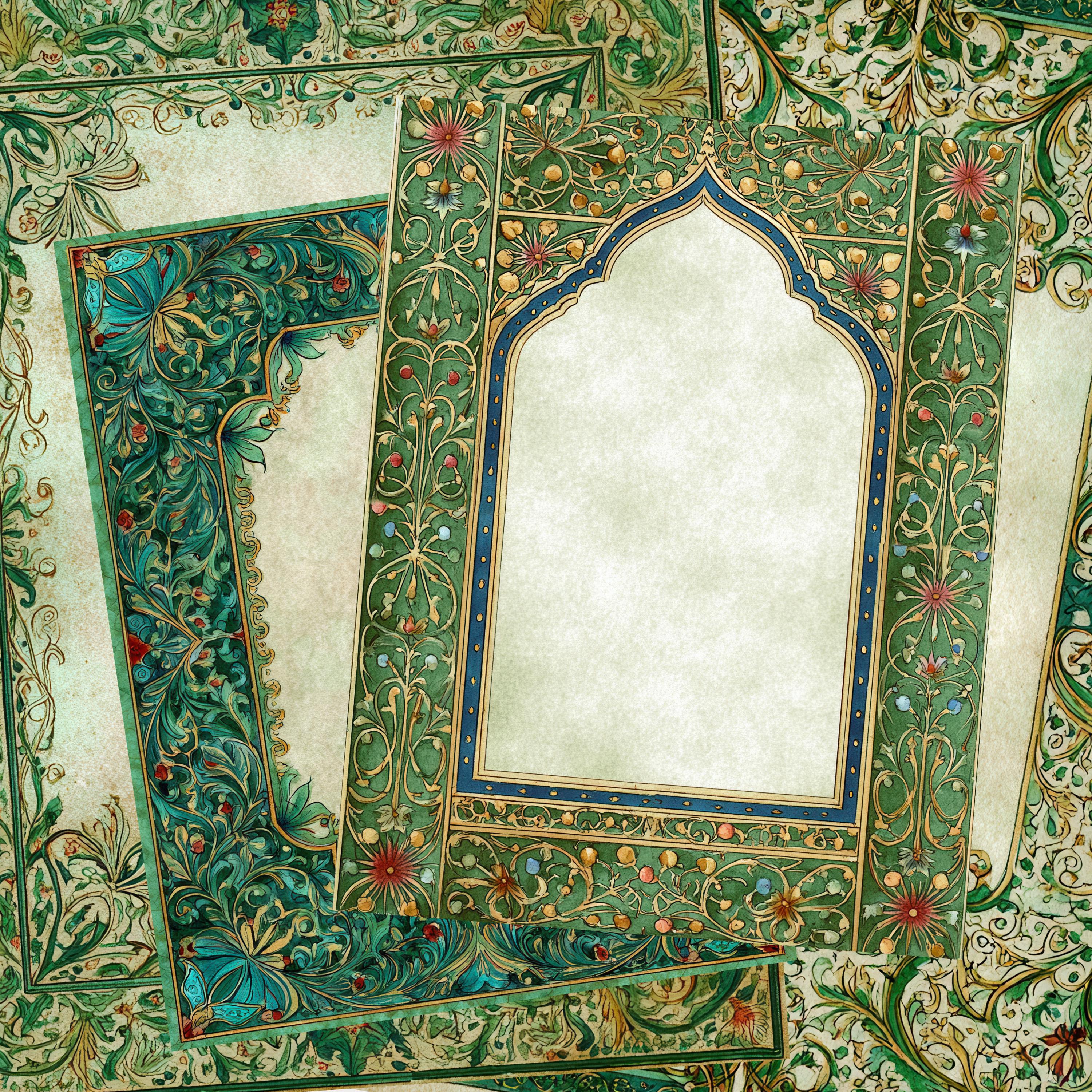 Medieval Illuminated Manuscript Paper Bundle, Renaissance Parchment ...