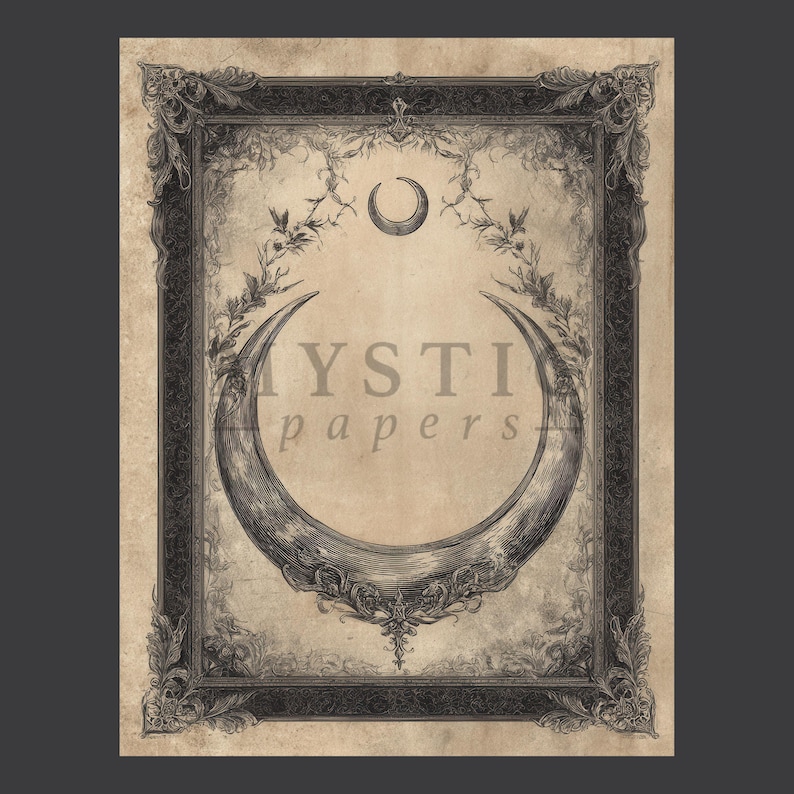 Moon Witch Grimoire Printable Papers, Book of Shadows Journal Pages ...