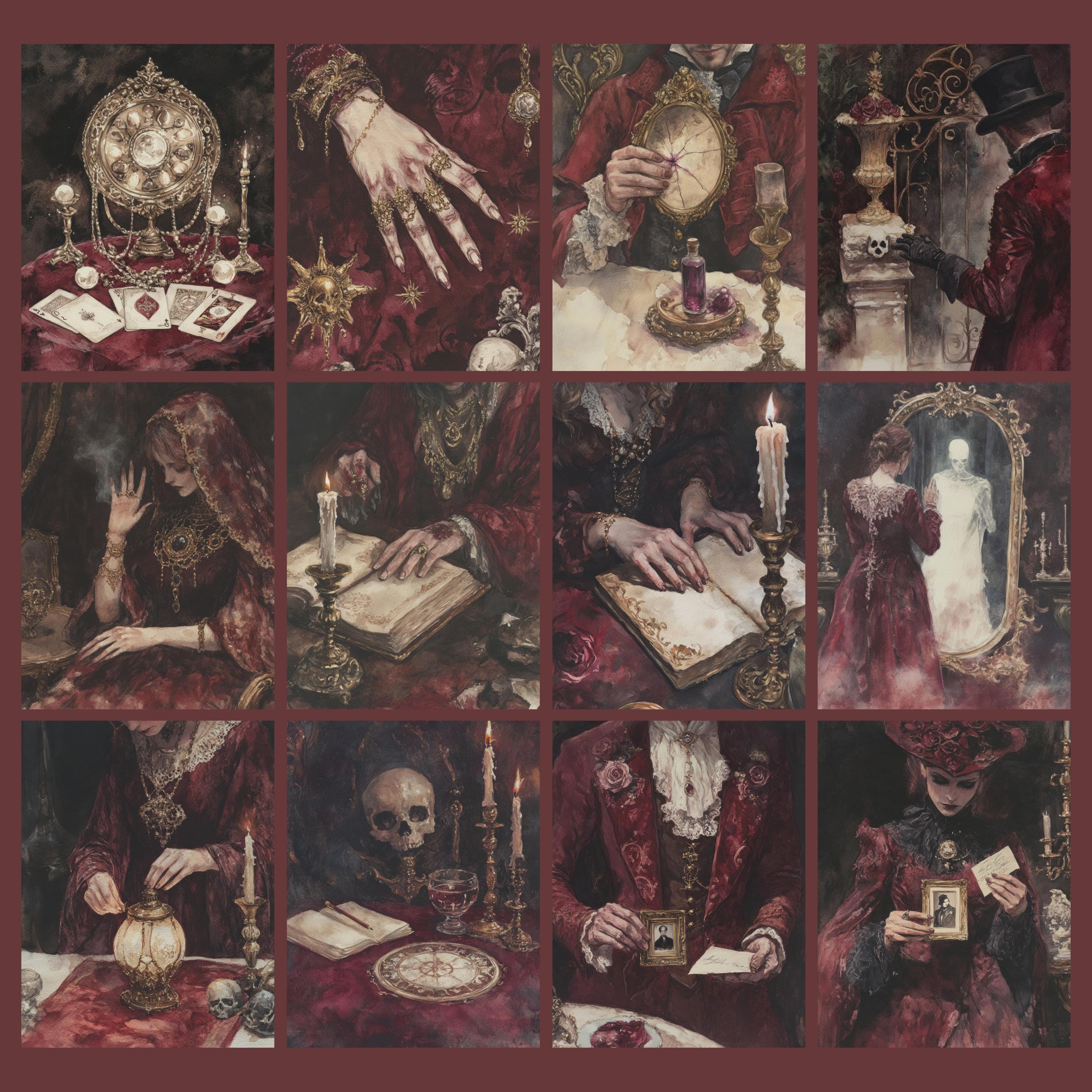 Victorian Seance Printable Junk Journal Images, Fortune Teller Esoteric ...