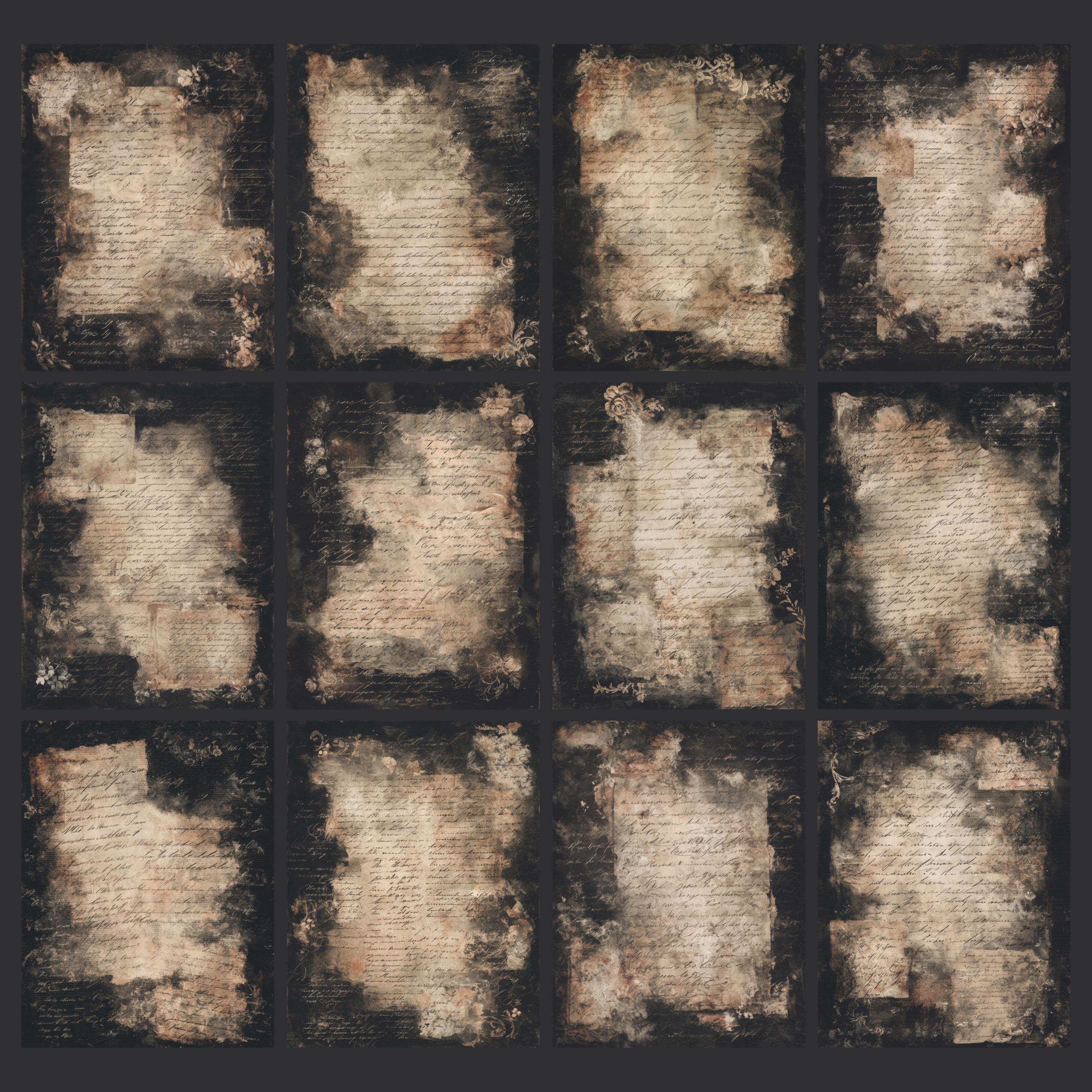 Dark Academia Journal Pages, Haunted Background Printables, Gothic Junk ...