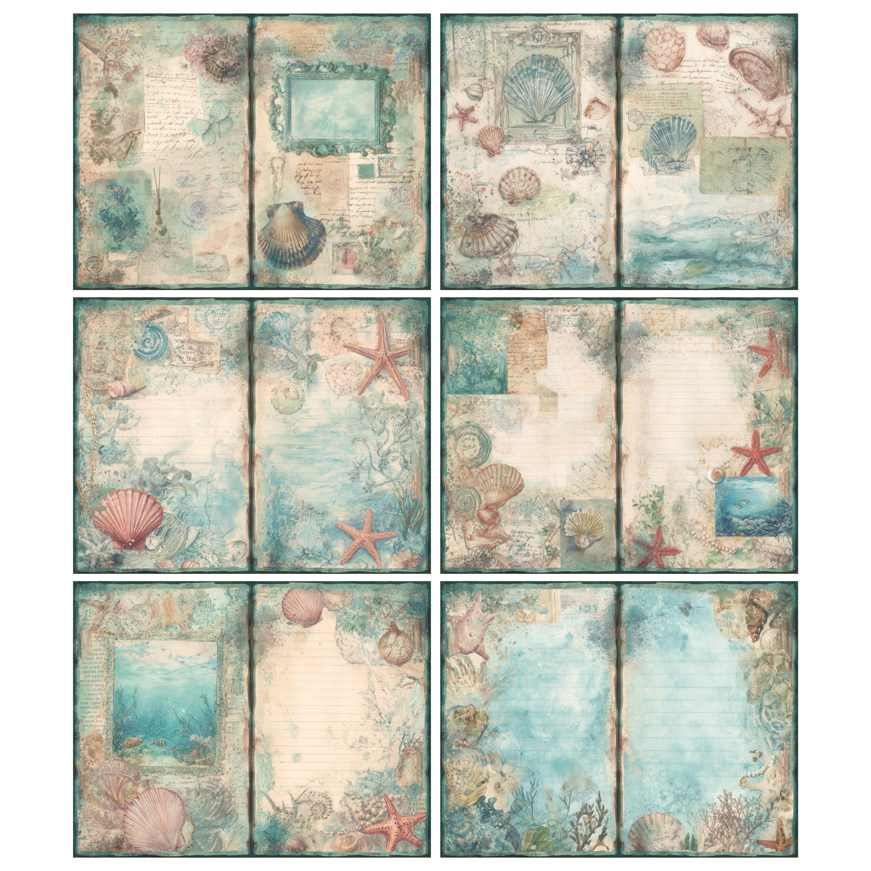 Underwater Junk Journal Pages, Vintage Ocean Printable Paper, Mermaid ...