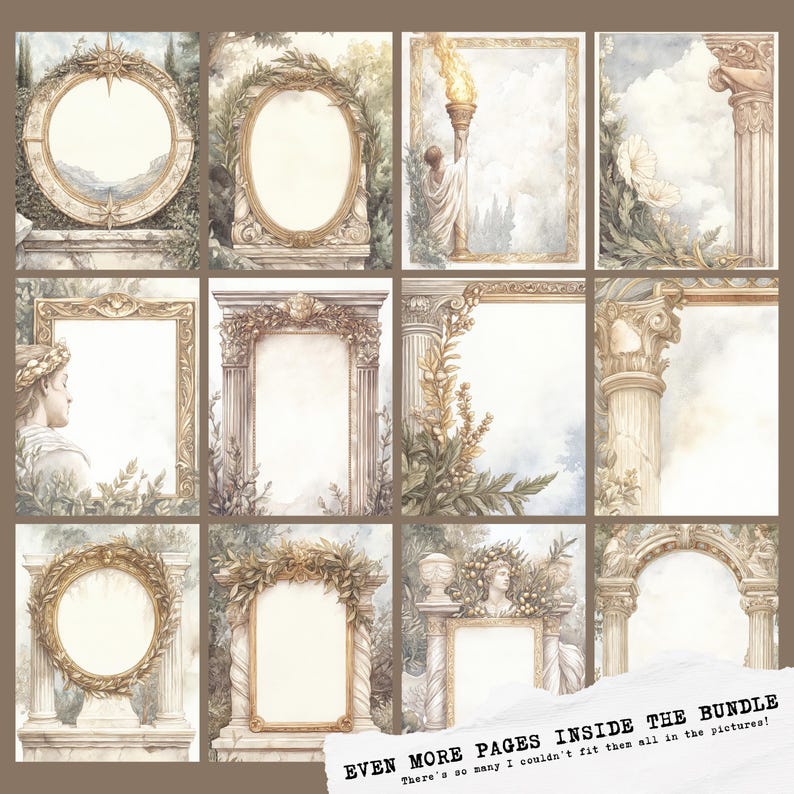 Ancient Rome Junk Journal Paper, Digital Scrapbooking Background ...