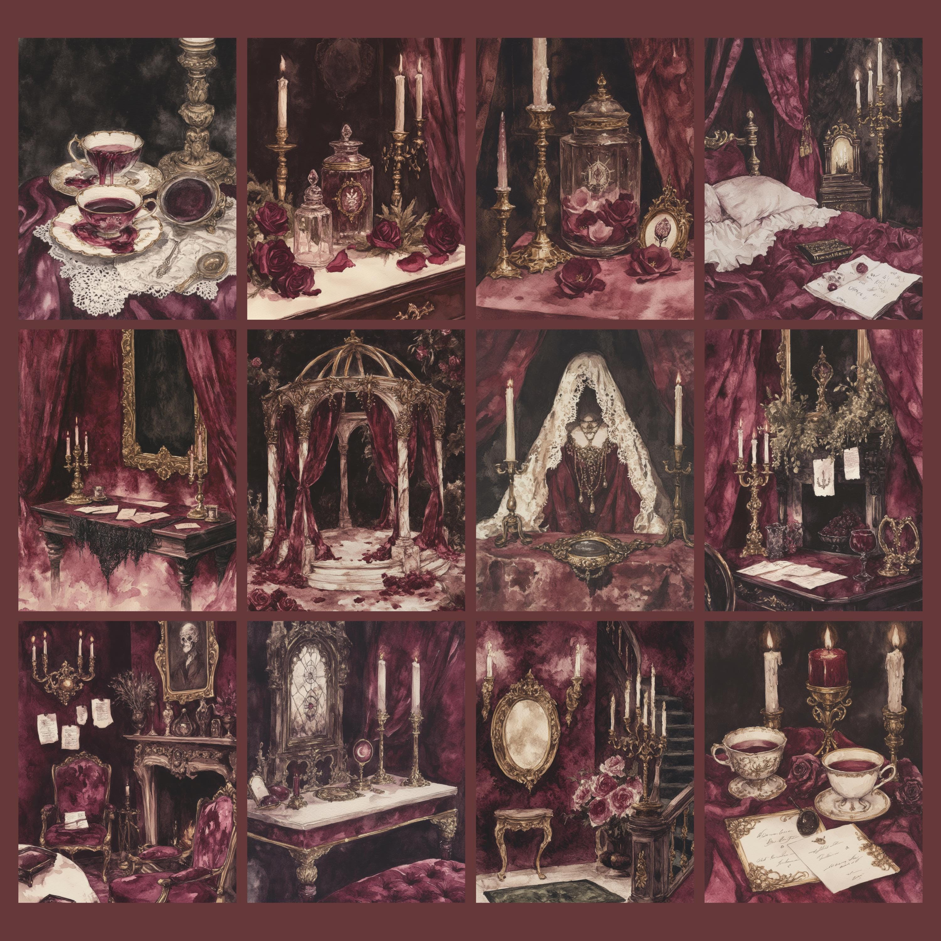 Victorian Seance Printable Junk Journal Images, Fortune Teller Esoteric ...