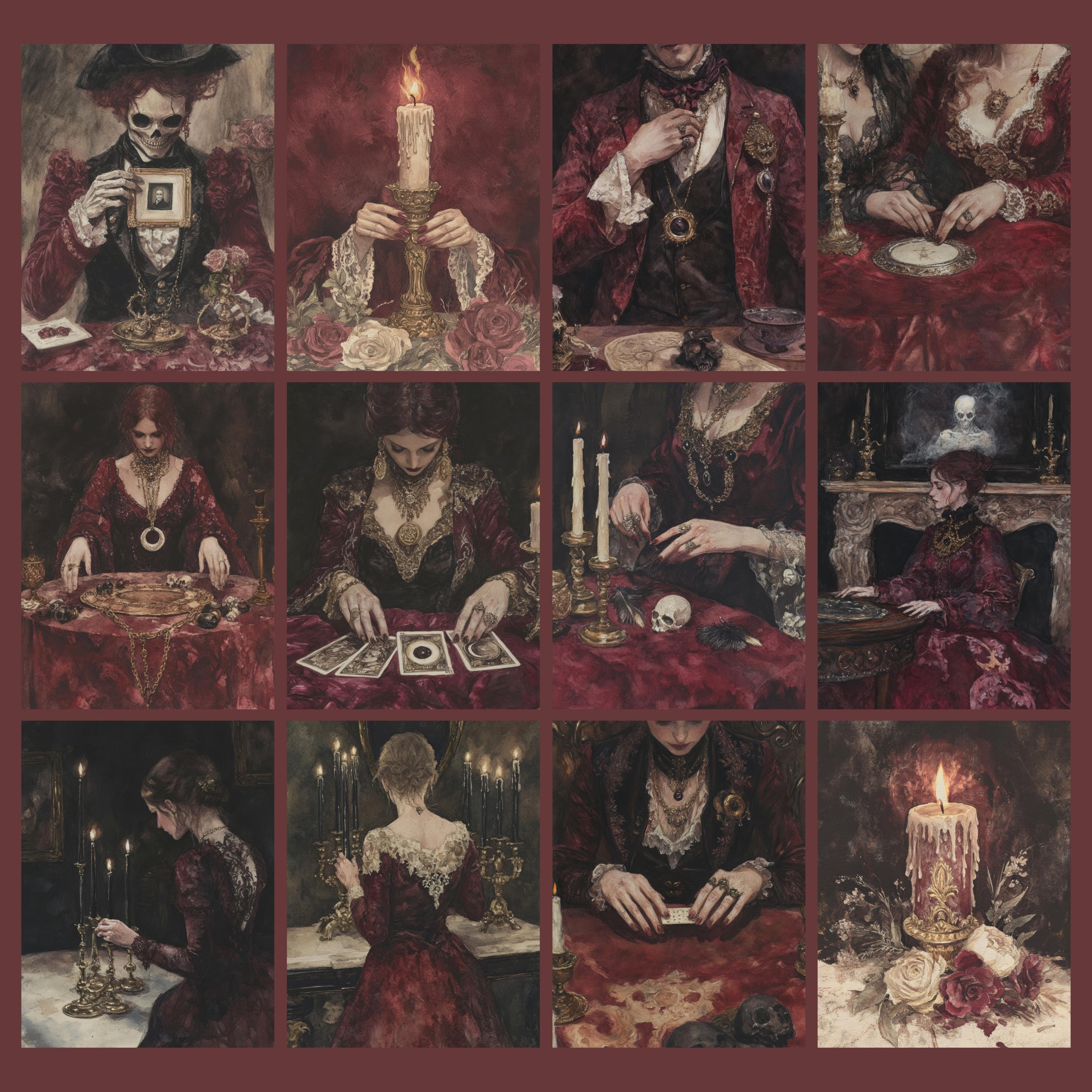 Victorian Seance Printable Junk Journal Images, Fortune Teller Esoteric ...