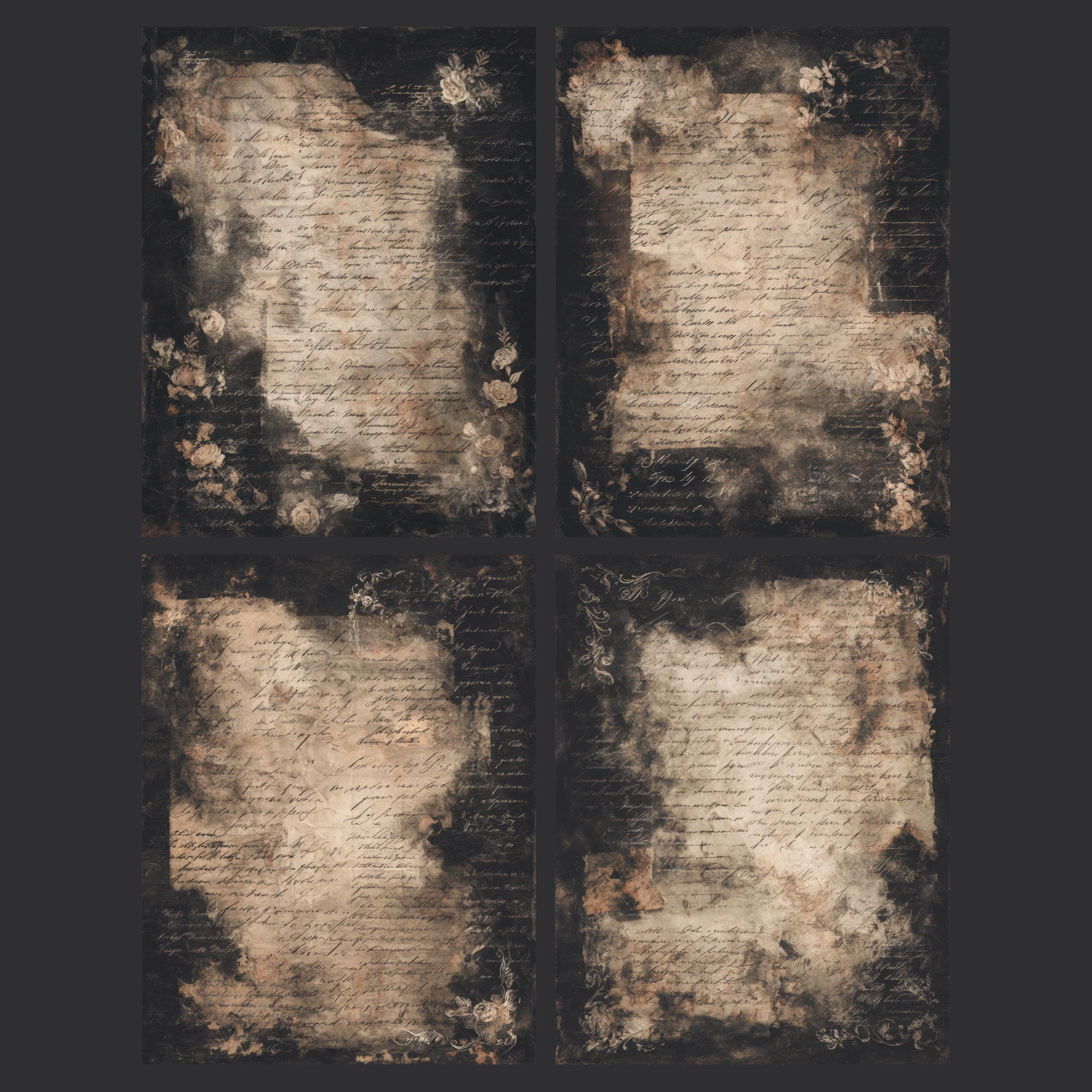 Dark Academia Journal Pages, Haunted Background Printables, Gothic Junk ...