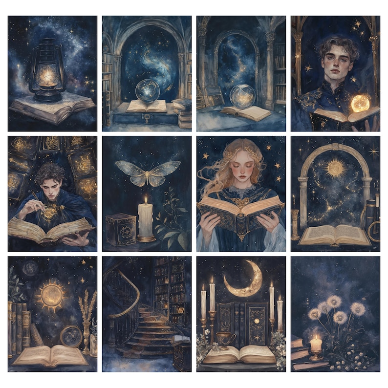 Celestial Bookbinder Junk Journal, Mystic Library Printable Junkjournal ...