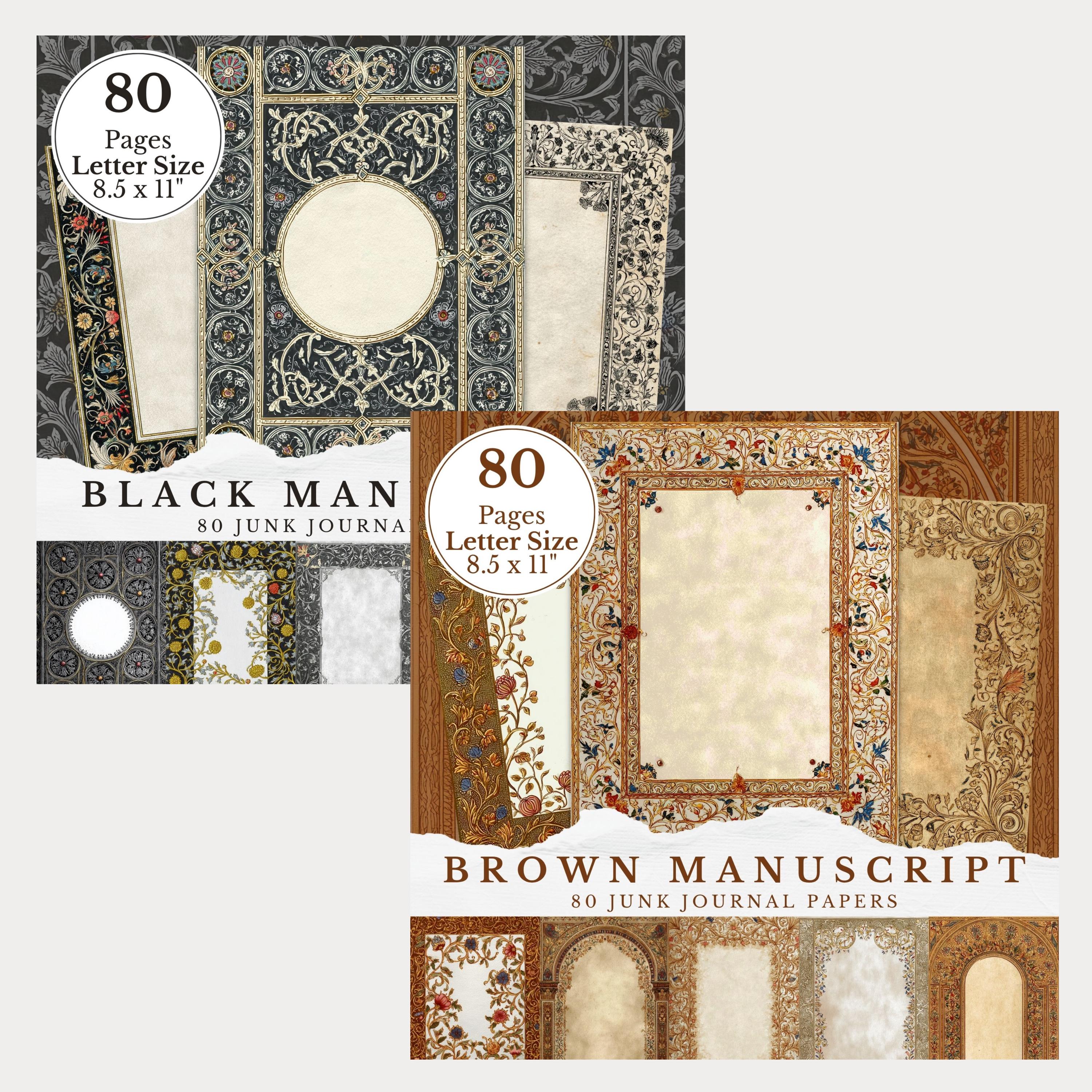Medieval Illuminated Manuscript Paper Bundle, Renaissance Parchment ...