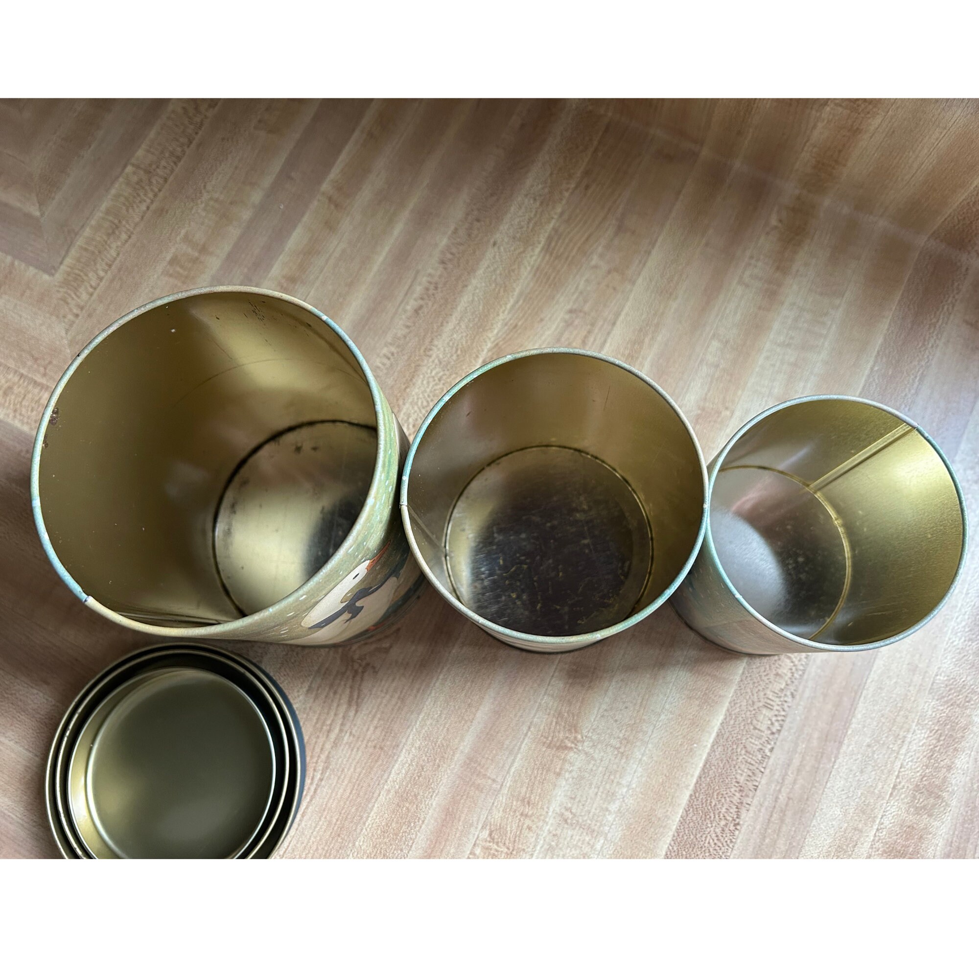 Vintage Nesting Goose Tin Canister Set - Etsy