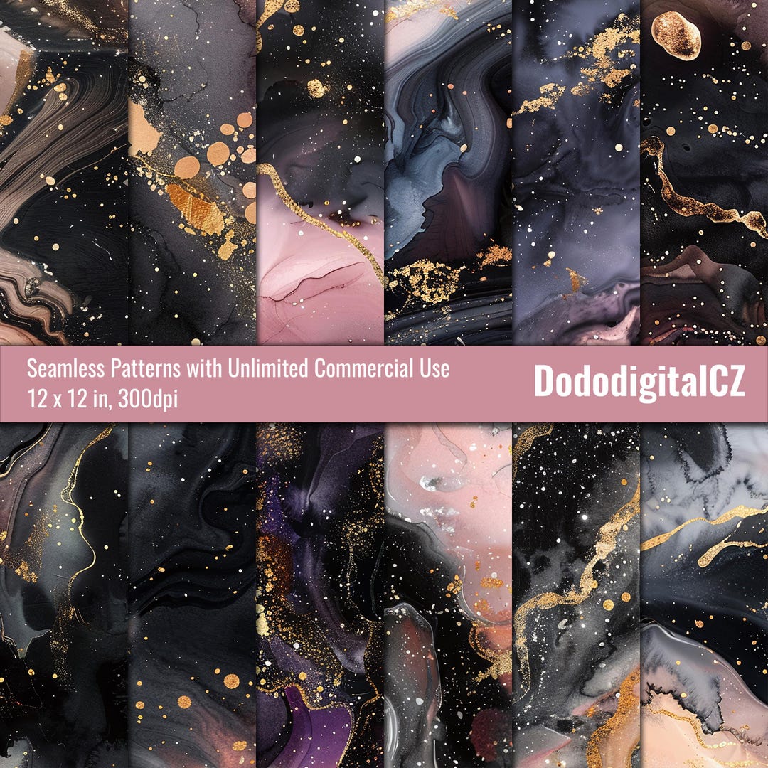 Watercolor Galaxy Marble Seamless Pattern | Unlimited Commercial Use ...