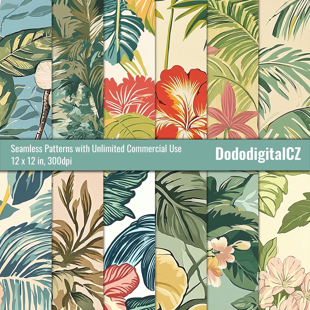 Tropical Seamless Pattern | Unlimited Commercial Use | Patterned Paper ...
