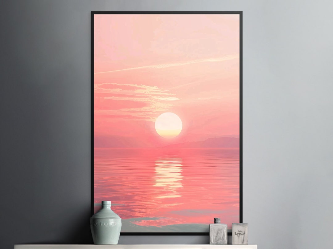Sunset Wall Art, Printable Poster, Modern Home Decor, Minimalist Art ...