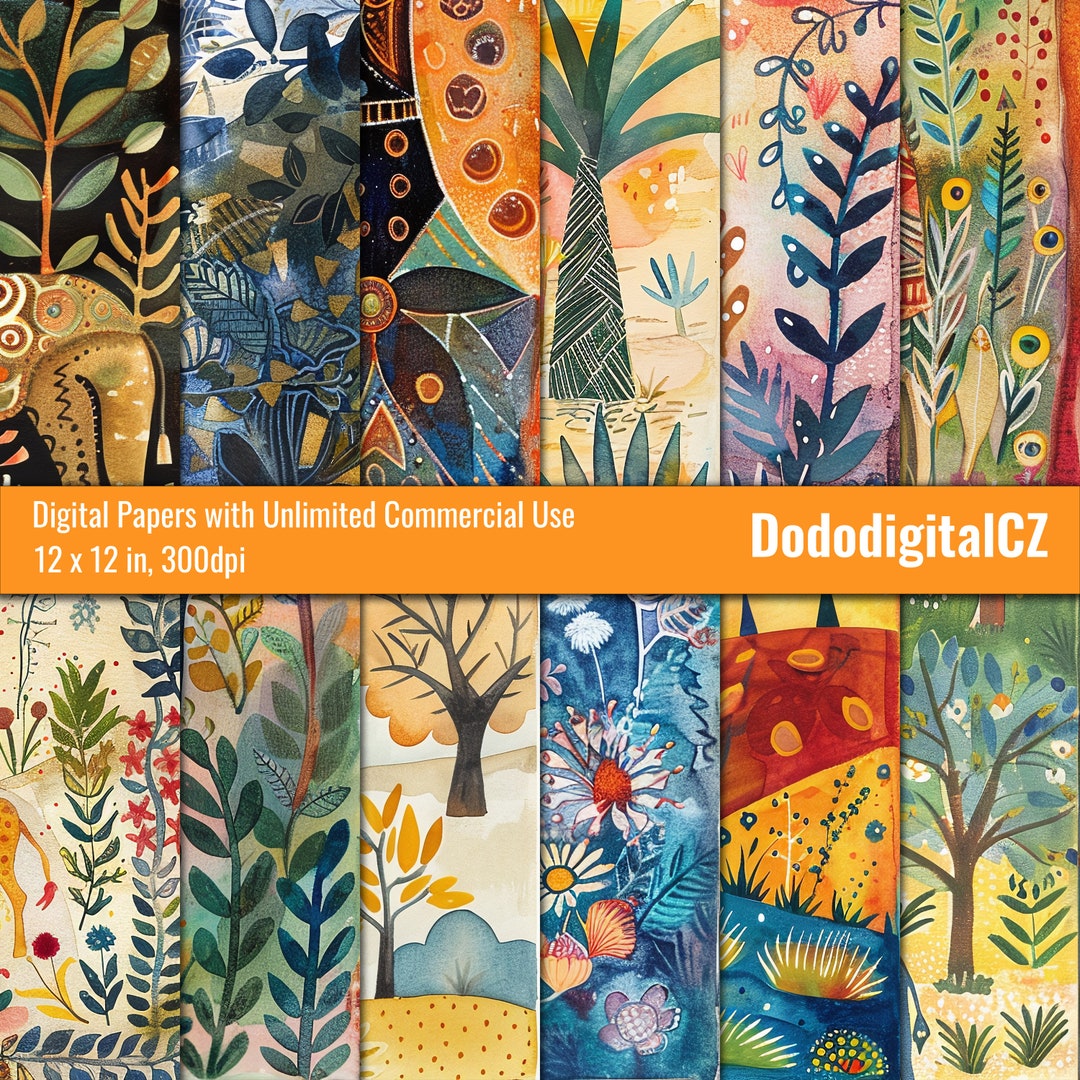 African Beauties Digital Paper | Unlimited Commercial Use | Patterned ...