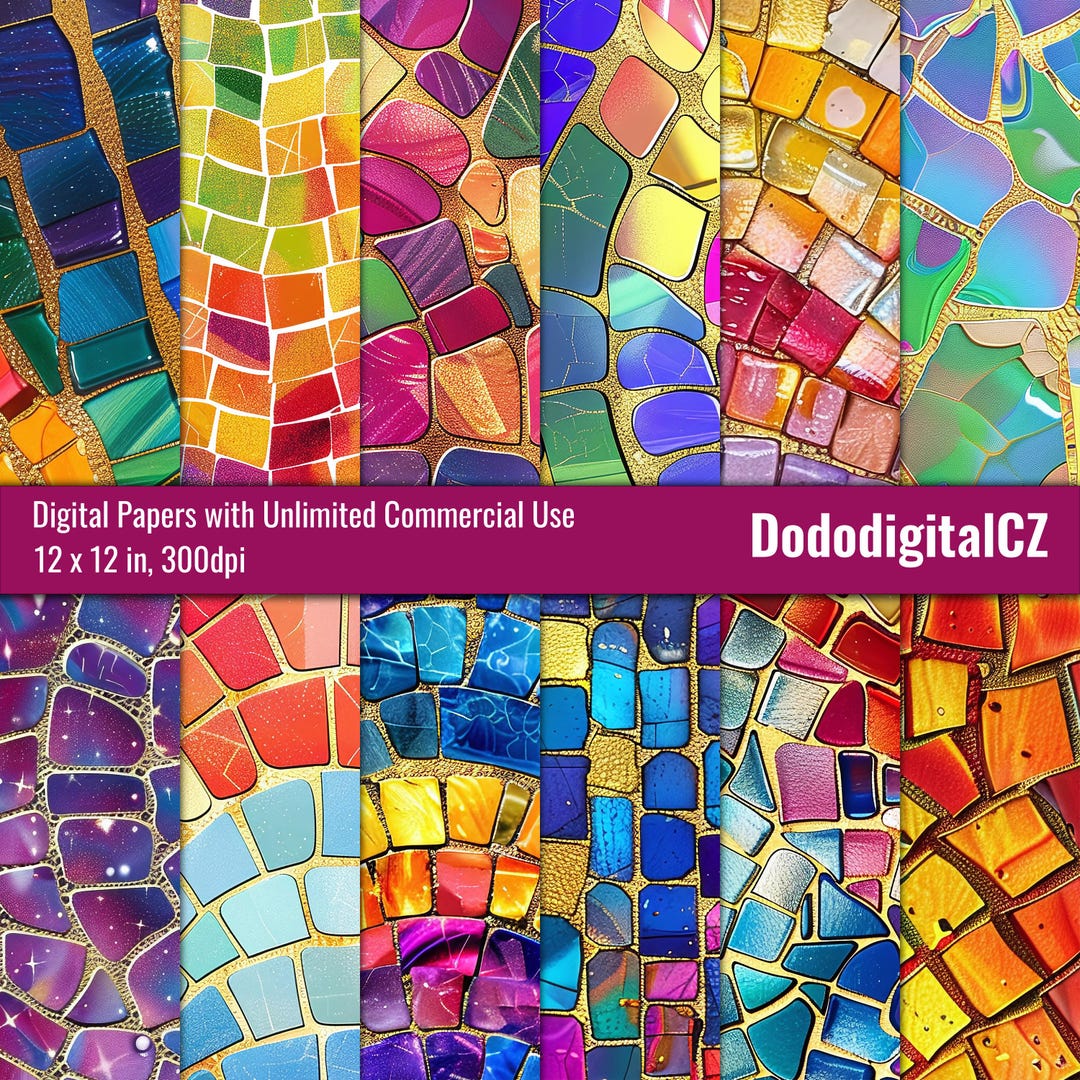 Mosaic Seamless Pattern | Unlimited Commercial Use | Patterned Paper ...